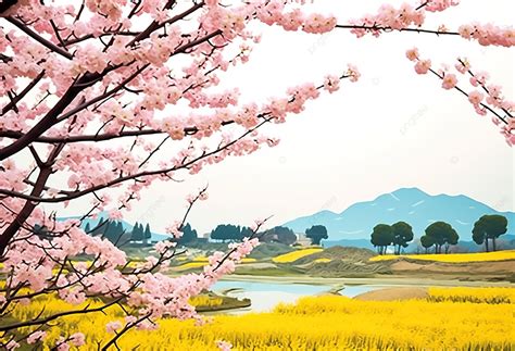 한국의 벚꽃 고해상 구름 국내여행 배경 일러스트 및 사진 무료 다운로드 Pngtree