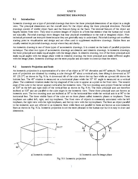 Isometric Drawings Unit 8 Isometric Drawings 9 Introduction Isometric