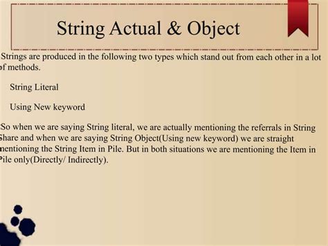 Introduction Java String Ppt