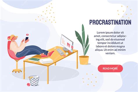 Premium Vector Procrastination