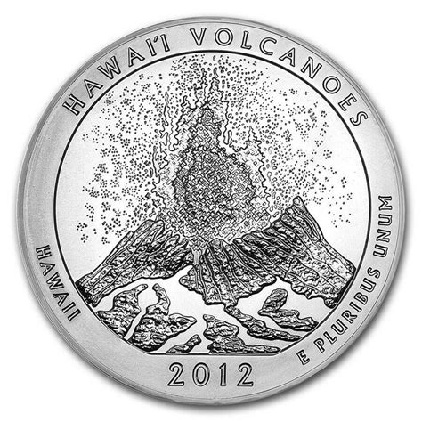 2012 Hawaii Volcanoes National Park 5 Oz Silver Uncirculated Coin