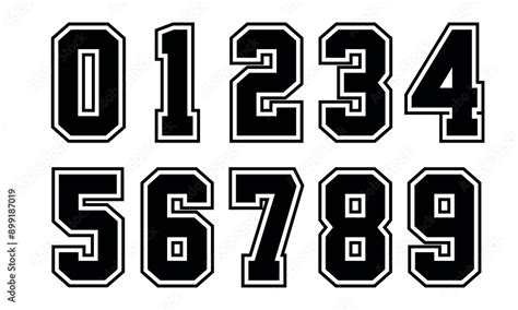 Jersey Numbers Clipart Vector And Illustration Stock Vector Adobe Stock
