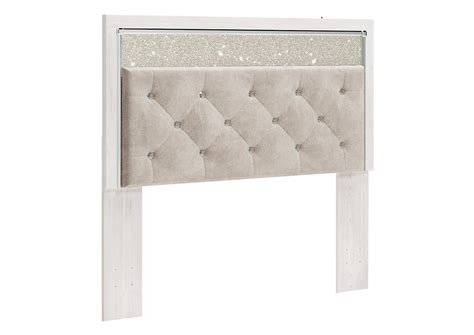 Altyra Queen Panel Headboard Bed With Mirrored Dresser Chest And 2