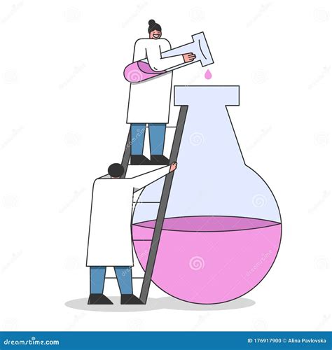 Laboratory Technician Working With Microscope Cartoon Vector 87527577
