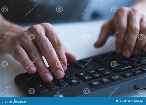Programmer Hands On Keyboard Network Security Royalty Free Stock Photo