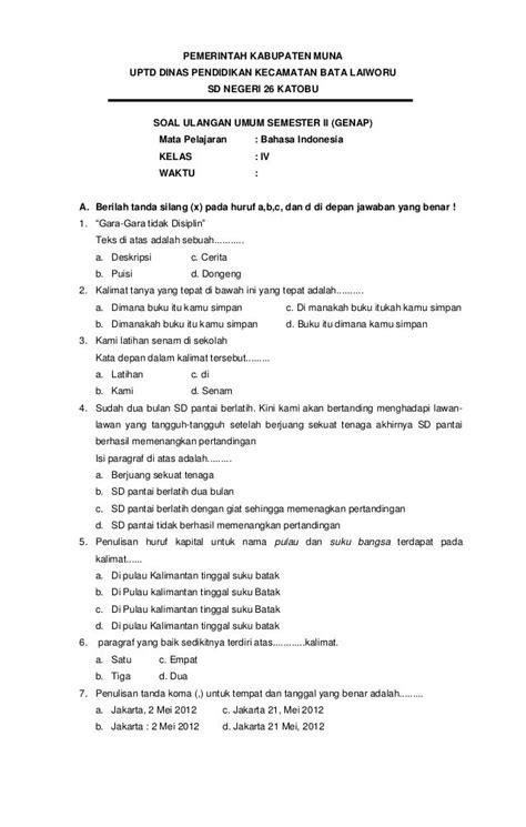 Soal Hots Bahasa Indonesia Teks Deskripsi Kelas Kurikulum Dan Hot Sex
