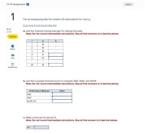 Solved The Accompanying Data File Contains 20 Observati