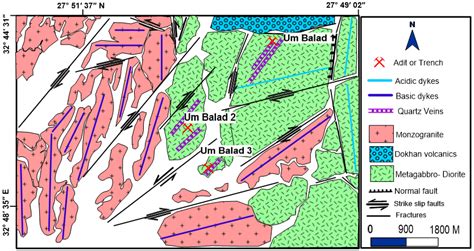 Geological Structural Map Of The Dara Area Modified After El Desoky Download Scientific