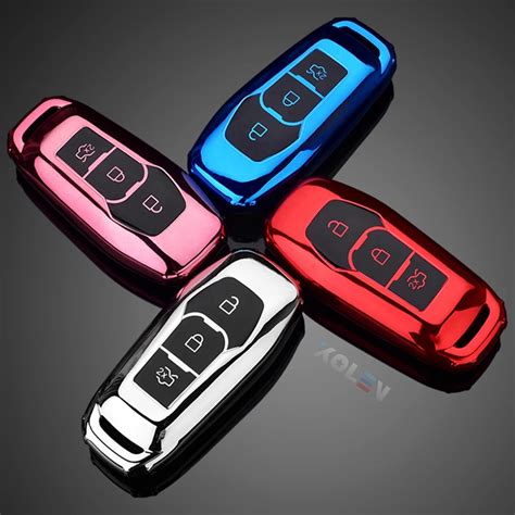 Porte Clés Un Bleu Coque De Clé De Télécommande En Tpu Souple Pour