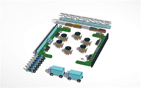 3d Design Courtyard Renovation Layout Tinkercad