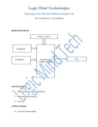 Digital Watt Meter With Current And Voltage Display PDF