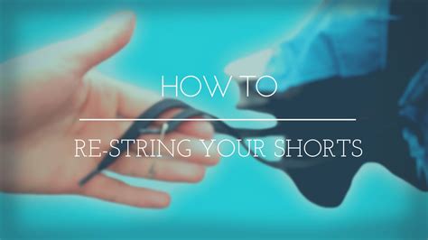 HOW TO RE STRING YOUR PANTS DRAWSTRING YouTube