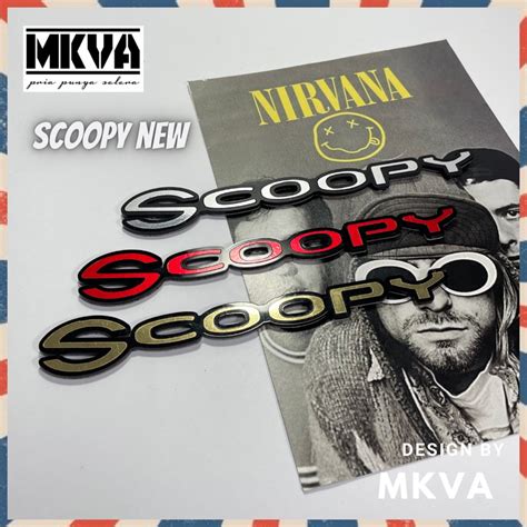 Jual SCOOPY NEW EMBLEM TIMBUL BUKAN STIKER AKSESORIS MOTOR SCOOPY NEW