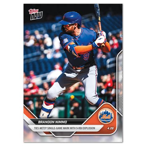 Brandon Nimmo 2025 Mlb Topps Now® Card 117 Look For Autos Pr 1965