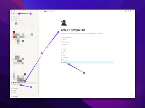 How To Make A Swipe File With Notion Afflift