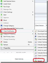 SCCM You Can Request A Client Restart From The SCCM Console
