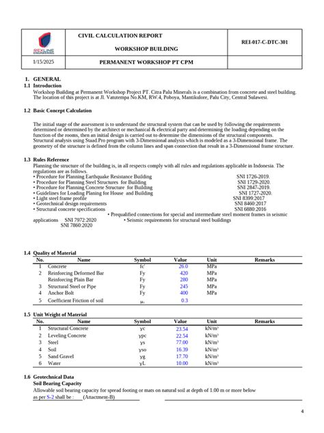 Civil And Structure Calculation Workshop Pdf Concrete Structural Steel