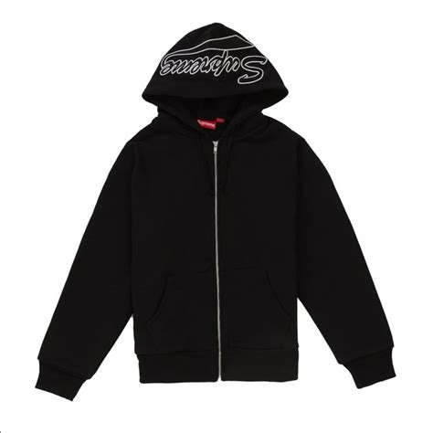 ⚫️⚪️ Mens Large Supreme Thermal Zip Up Hoody Supreme Sweater