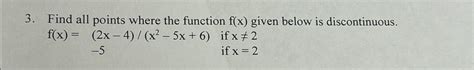 solved find all points where the function f x ﻿given below