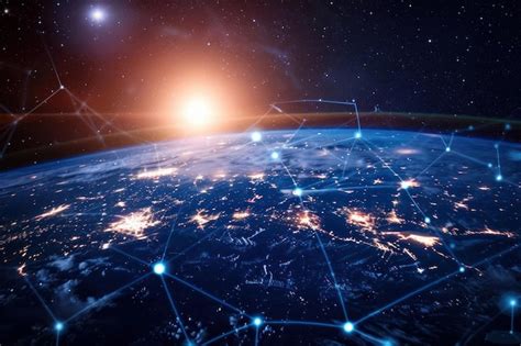 Premium Photo Global Cybersecurity For Communication Data Networks And Space Exploration