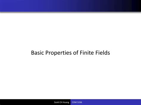 ppt com5336 cryptography lecture 12 construction and basic properties