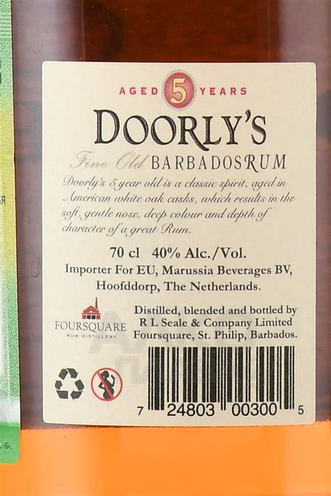 Doorly’s 5 years - ром Дурли’с 5 лет 0.7 л - цена