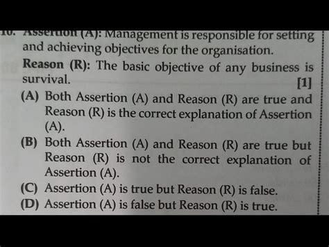 10 Assertion A Management Is Responsible Studyx