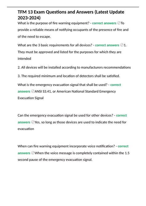 Tfm 13 Exam Questions And Answers Latest Update Tfm 13 E Stuvia Us
