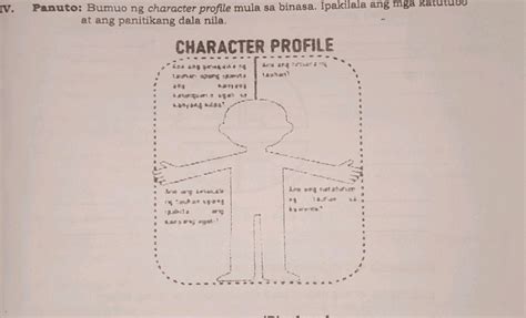 Iv Panuto Bumuo Ng Character Profile Mula Sa StudyX