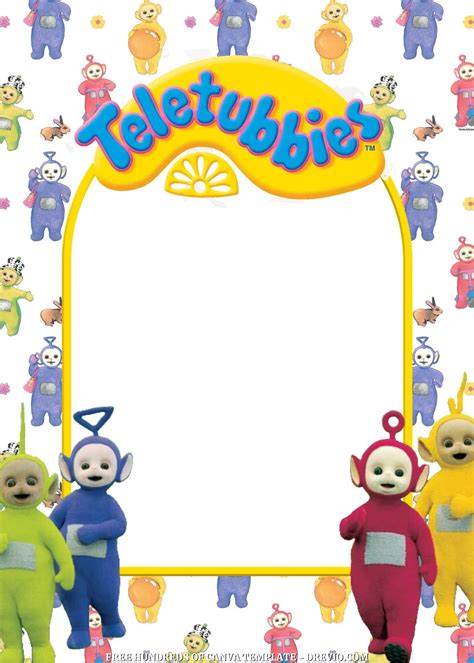 Free 14 Teletubbies Canva Birthday Invitation Templates Artofit