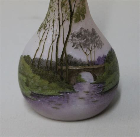 Bargain Johns Antiques Legras Signed Cameo Art Glass Vase Bridge