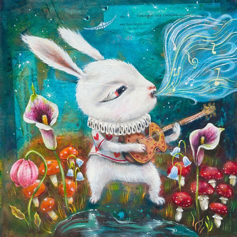 Alice In Wonderland Inspired Art The White Rabbit Cheshire Cat Face