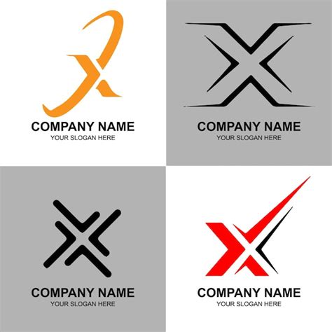 A Set Of Logos For A Company Called X Premium Vector