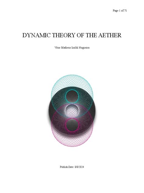 Dynamic Theory Of The Aether Draft Download Free Pdf Galileo Galilei Theory Of Relativity