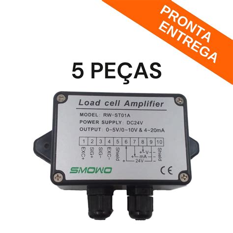 Kit 5 Peças Sensor Amplificador De Célula De Carga Rw St01a 24v