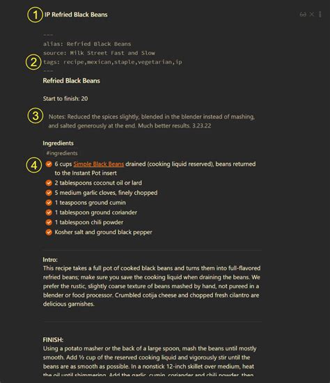 Obsidian As Recipe Manager And Shopping List Tutorial Share