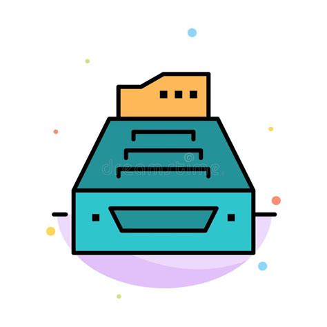 Files Accounting Accounts Data Database Inbox Storage Abstract Flat Color Icon Template