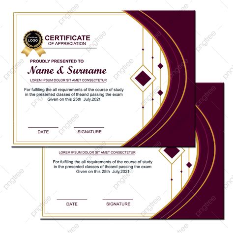 Exam Certificate Template