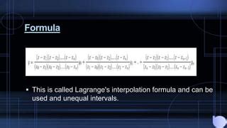 Lagrange Interpolation PPTX