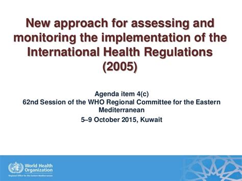 New Approach For Assessing And Monitoring The Implementation Of The I