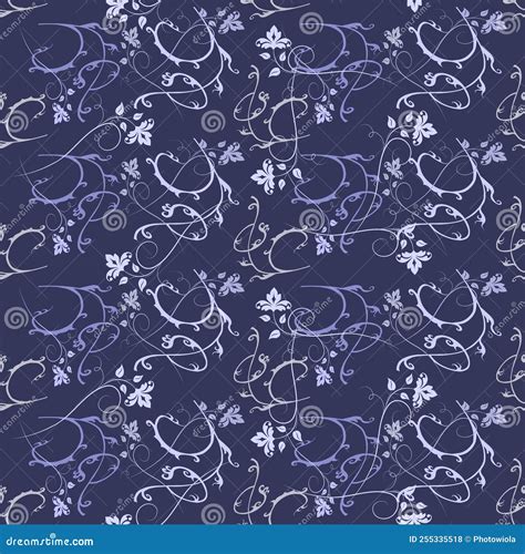 Seamless Pattern In Trendy Purple Color Stock Illustration