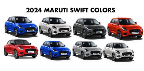 2024 Maruti Swift Colors Red White Grey Silver Blue Orange Gaadikey