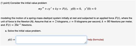 Solved Point Consider The Initial Value Problem Chegg