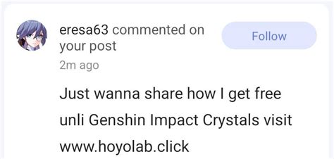 Warning I Just Received This Comment On One Of My Posts On Hoyolab Do