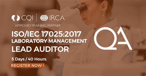 Irca Certified Iso Iec 17025 2017 Lead Auditor Fridays And Saturdays Only