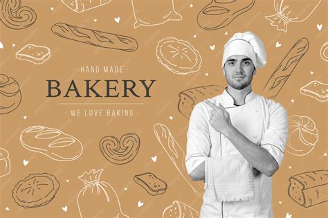 Premium Vector Hand Drawn Bakery Pattern Background