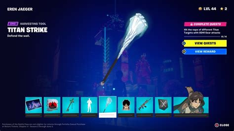 Fortnite Chapter 4 Season 2 Attack On Titan Crossover How To Unlock