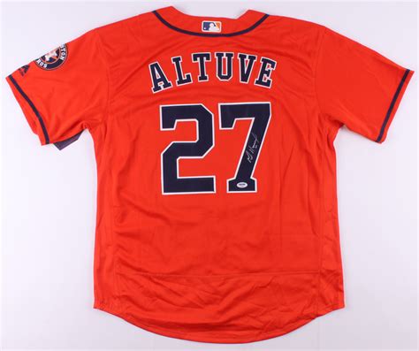 Jose Altuve Signed Houston Astros Jersey Psa Coa Pristine Auction