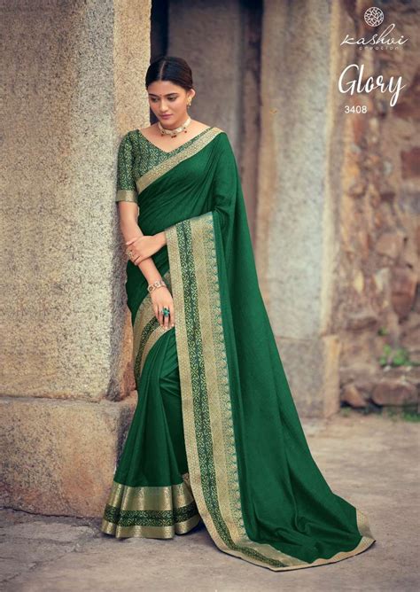 Kashvi Glory Casual Wear Vichitra Silk Sarees Collection