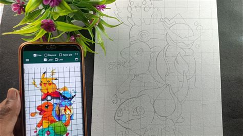 Pocamon Drawing Outline Timelapse Part 1 Ssartgallery Youtube